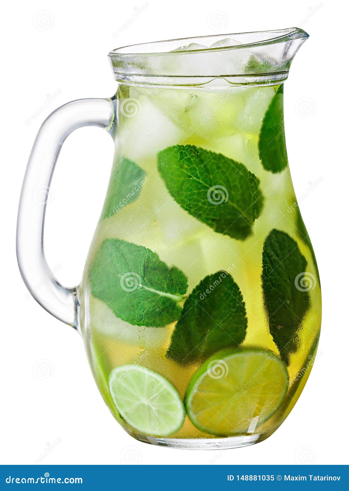 Mojito Jug Pitcher Isolated, Paths Stock Image - Image of mojito, iced ...