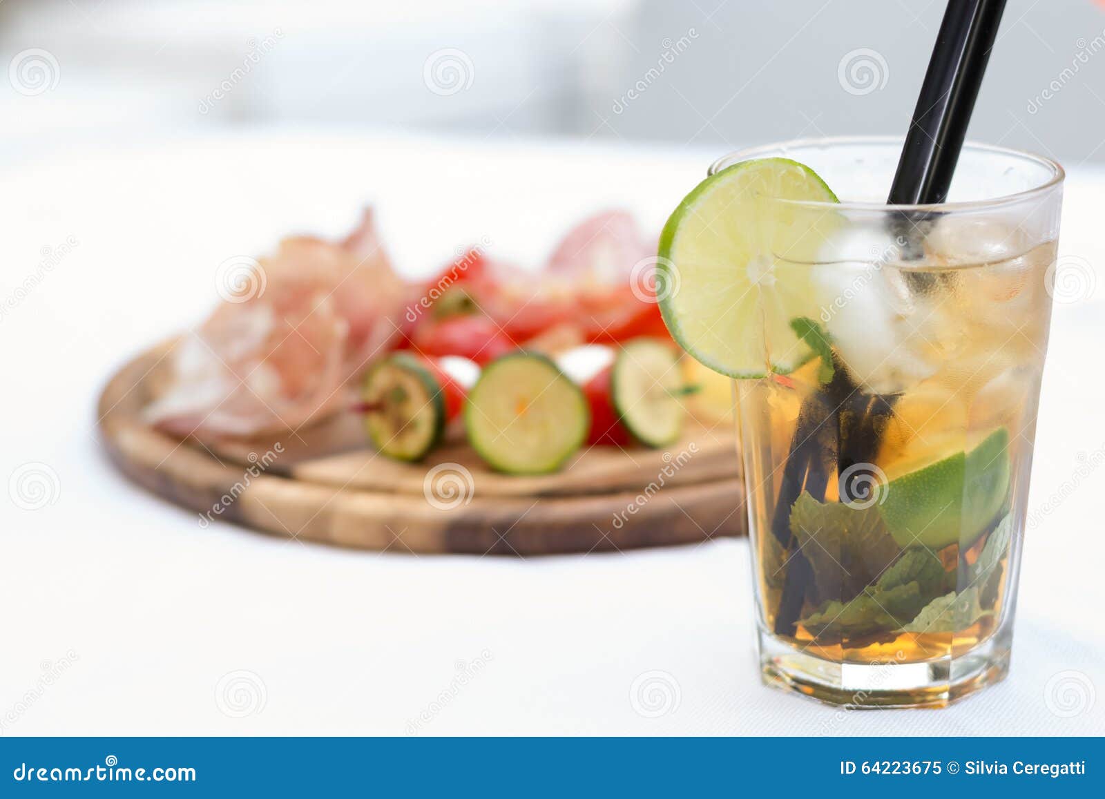 Mojito with Snacks As Aperitif Stock Image - Image of cold, cocktail ...