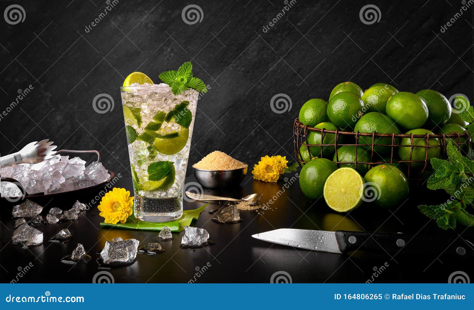Mojito - Traditional Lemon and Mint Rum Drink Stock Image - Image of ...