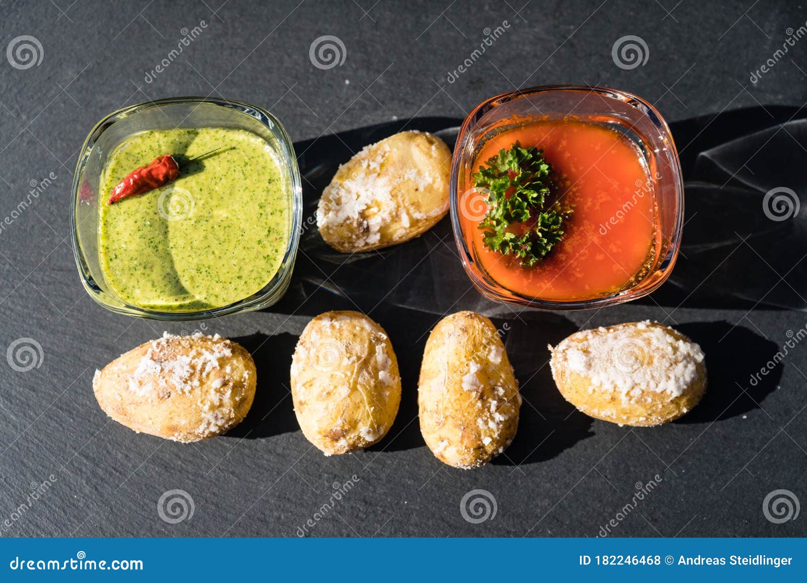 Mojo roja Mojo verde stock photo. Image of island, islands - 182246468