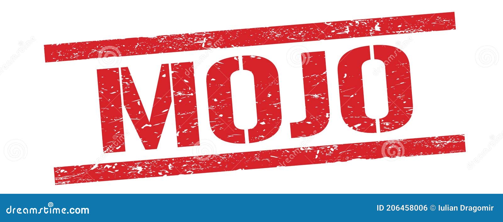 MOJO Text on Red Vintage Lines Stamp Stock Illustration - Illustration ...