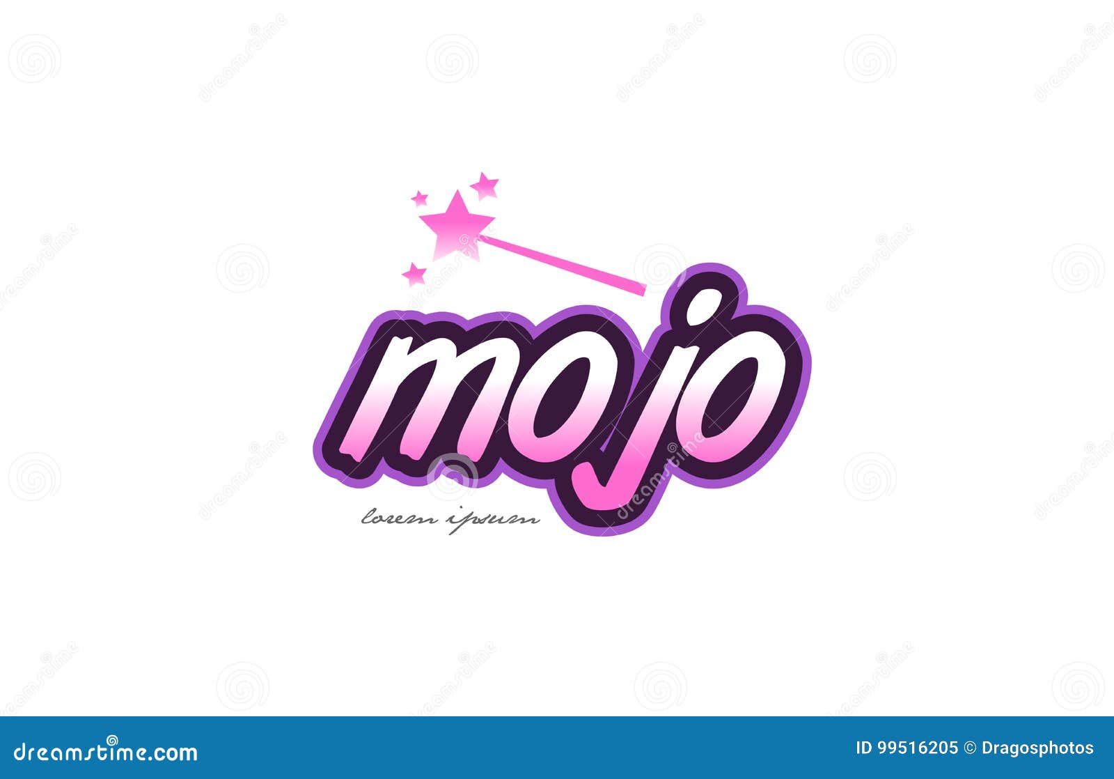 Mojo Word Text Logo Icon Design Concept Idea Cartoon Vector ...