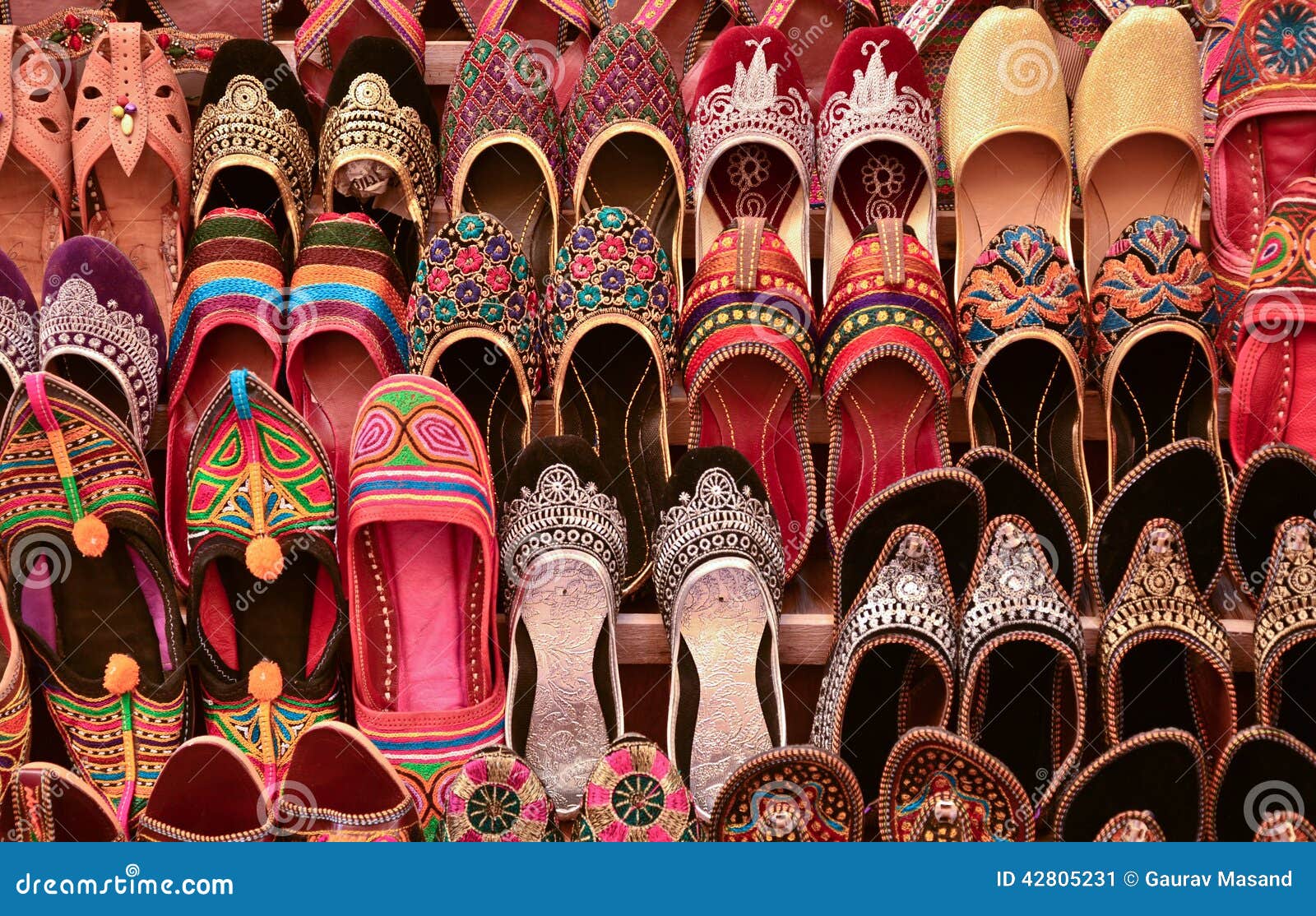 Mojris in shoe shop stock image. Image of women, patiala - 42805231