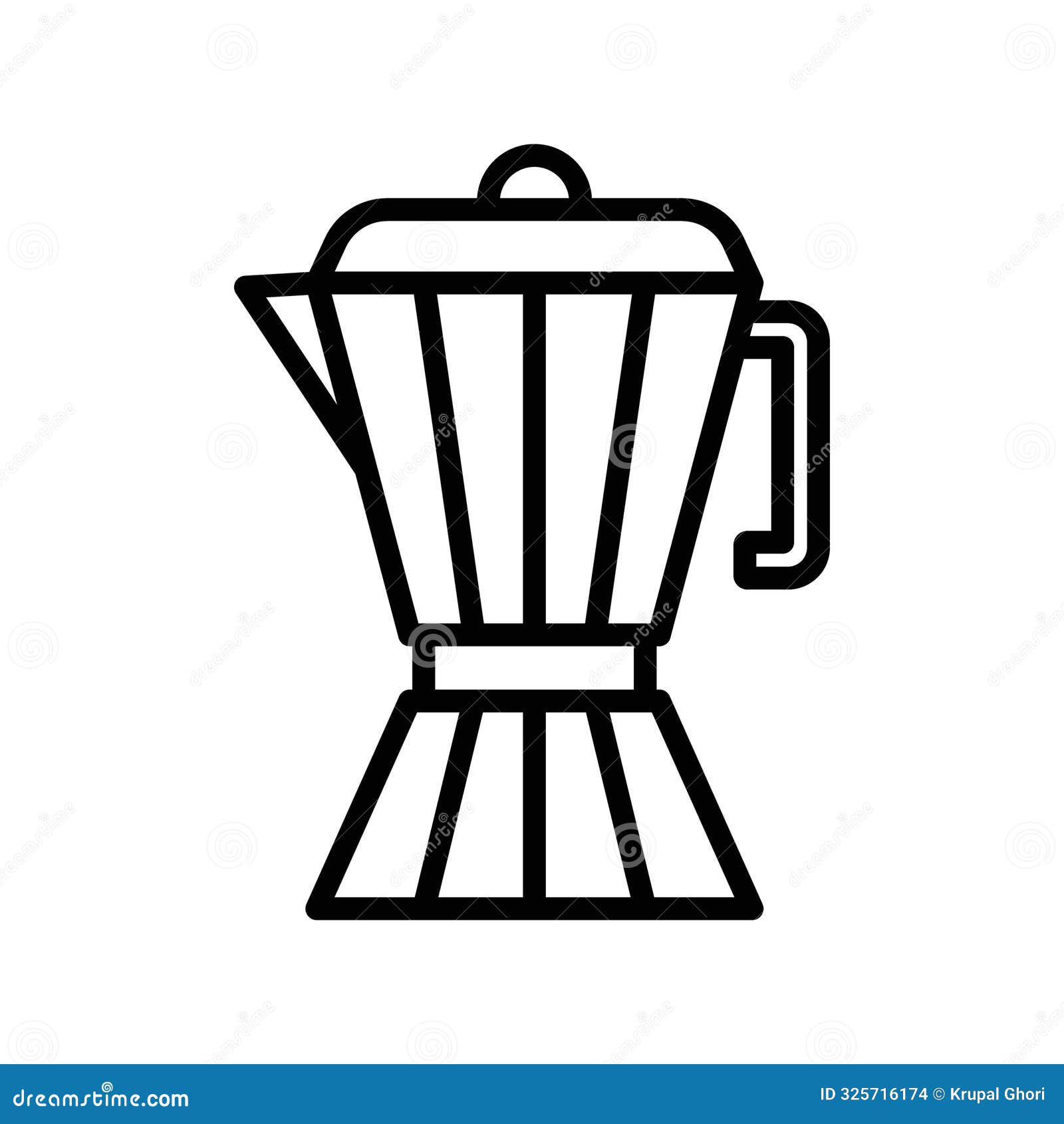 Moka Pot Icon Set Coffee Brewing Illustrations for Culinary and ...