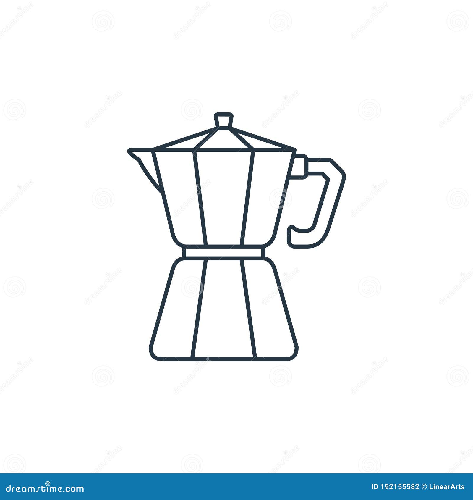 Moka Pot Icon Vector from Coffee Shop Concept. Thin Line Illustration ...