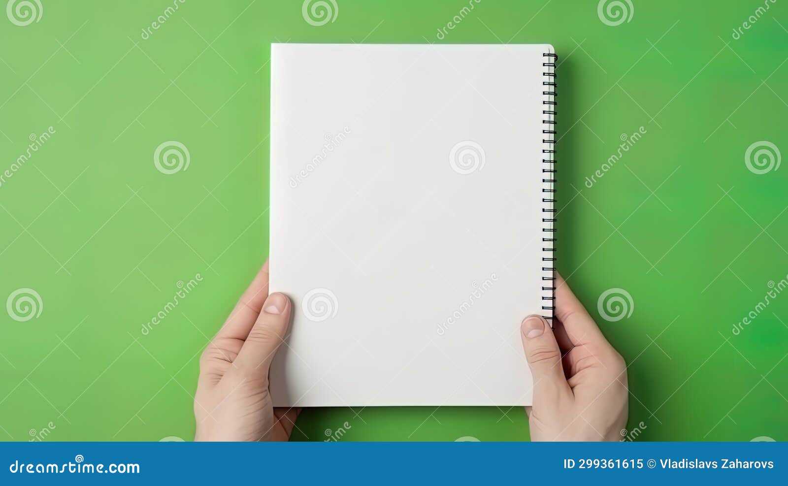 Mokap Hands with an Empty Notebook Suitable for Presenting an ...