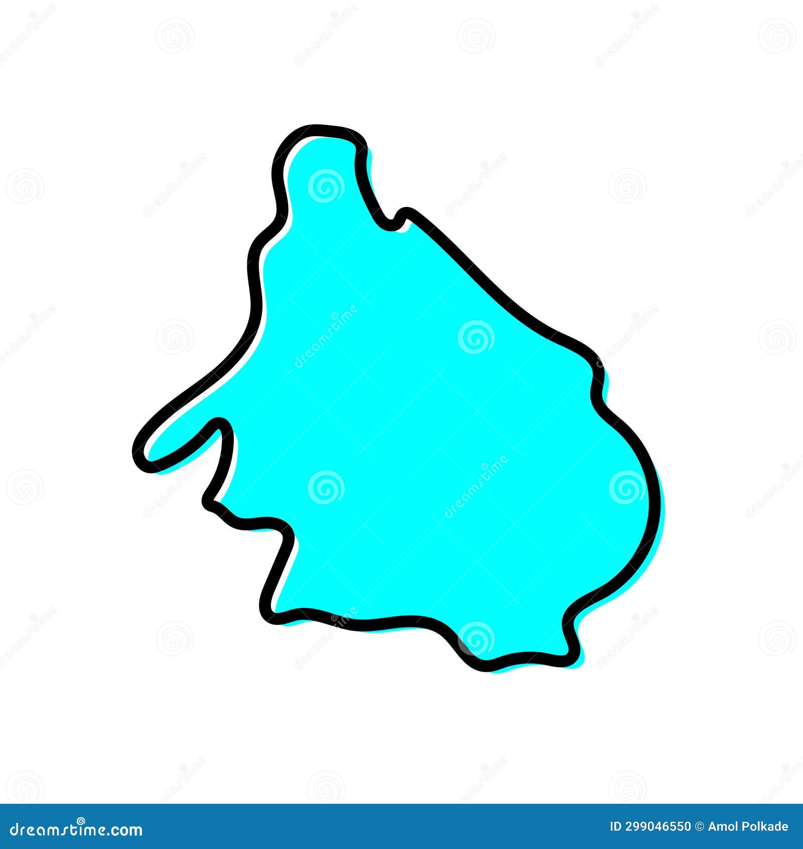 The Mokhotlong State of Lesotho Country Map Illustration Stock ...