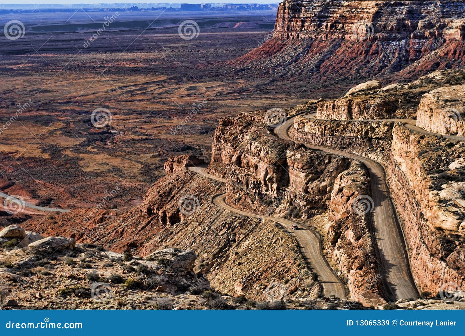 Moki Dugway stock image. Image of edge, road, mountain - 13065339
