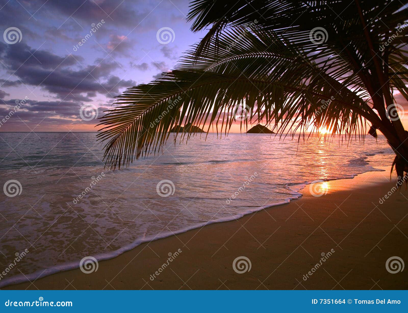 The Mokulua Islands Off Lanikai Beach, Oahu Stock Photo - Image of ...