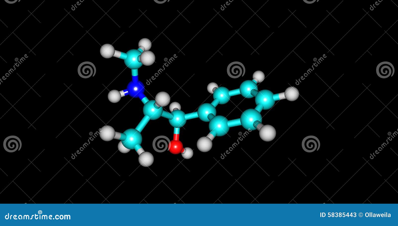 Molécula De La Efedrina En Negro Stock de ilustración - Ilustración de ...