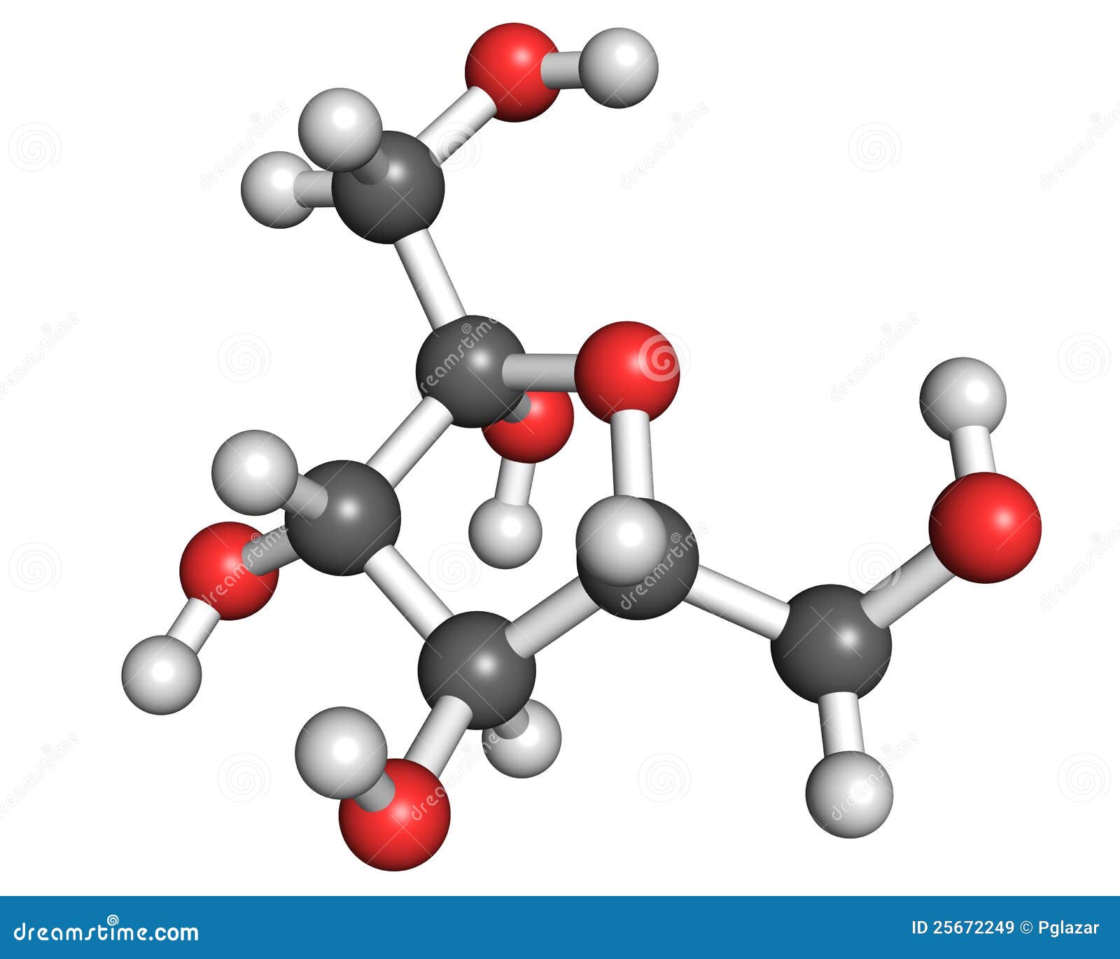 Molécula de la fructosa stock de ilustración. Ilustración de diabetes ...