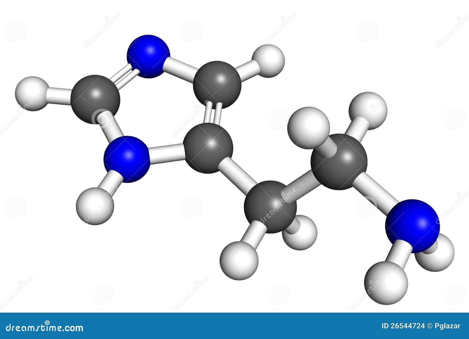 Molécula de la histamina stock de ilustración. Ilustración de travieso ...