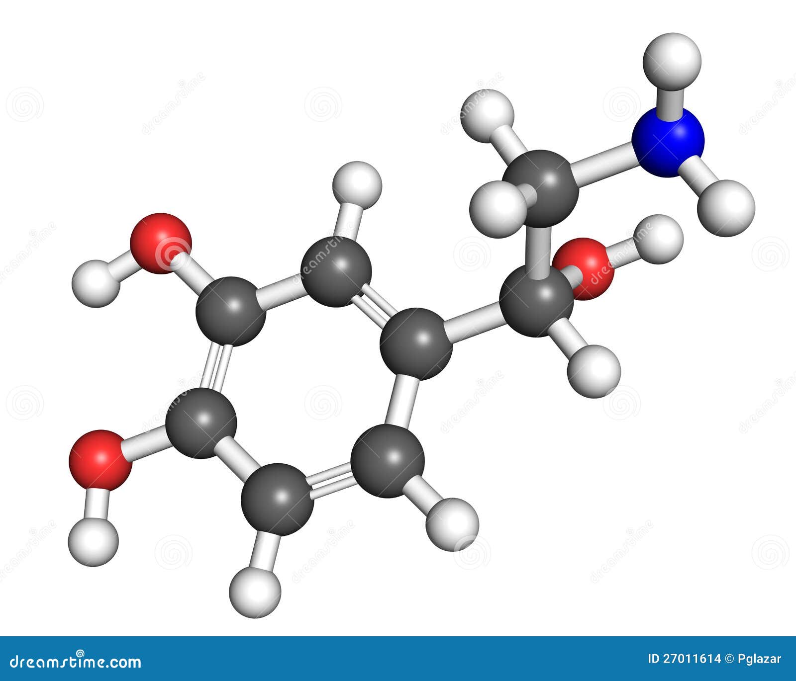Molécula De La Noradrenalina Imagenes de archivo - Imagen: 27011614