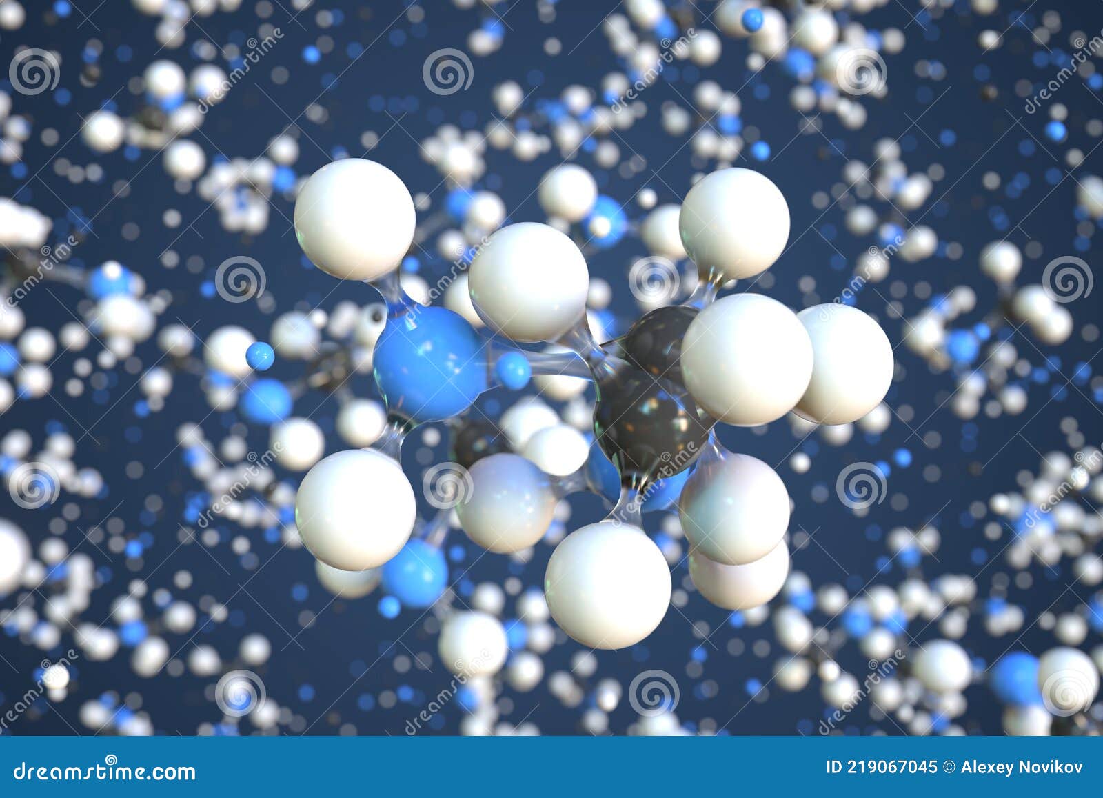 Molécula De Metilamina Modelo Científico Molecular 3d Renderizado Stock ...