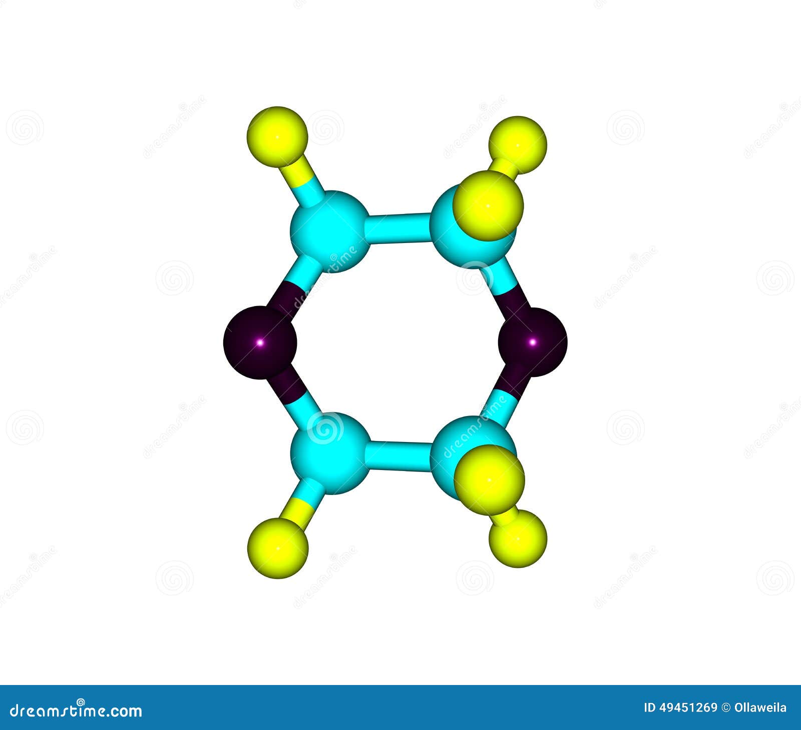 Molécula Del Dioxano Aislada En Blanco Stock de ilustración ...