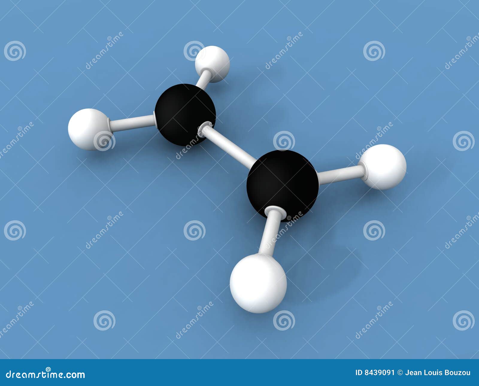 Molécula del etileno stock de ilustración. Ilustración de molécula ...