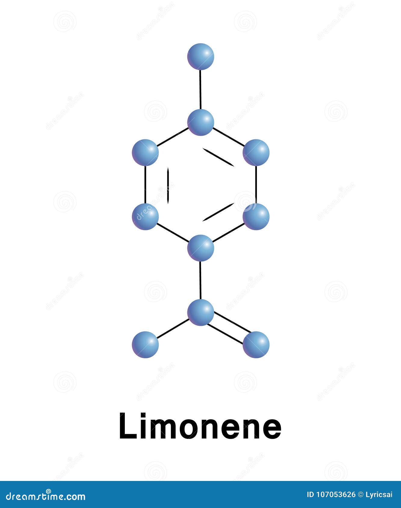 Molécula Del Hidrocarburo Del Limoneno Ilustración del Vector ...