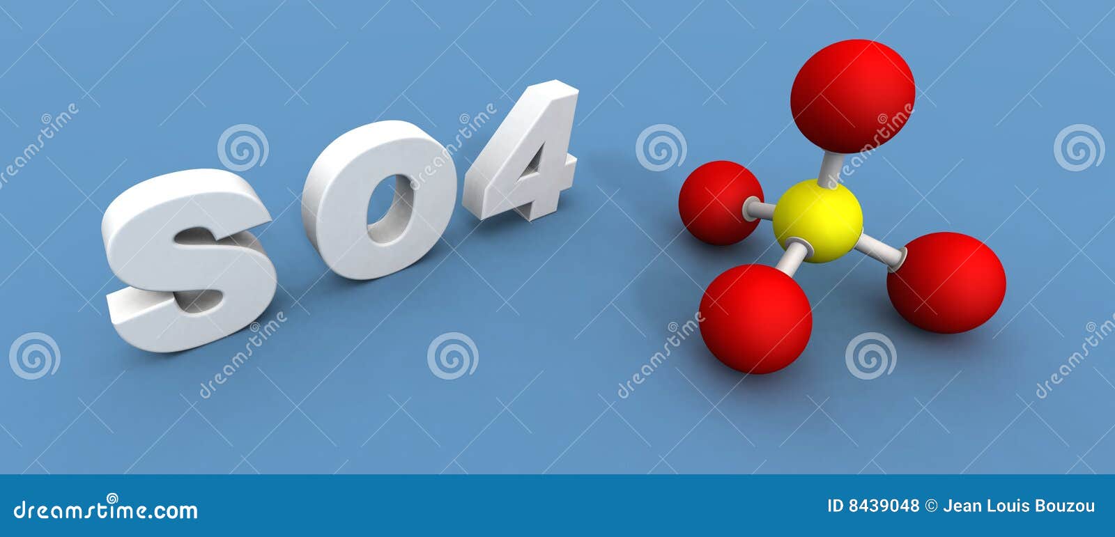 Molécula del sulfato stock de ilustración. Ilustración de estructura ...
