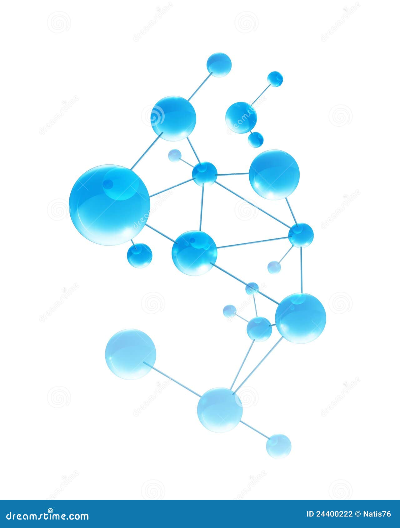 Molécule bleue illustration de vecteur. Illustration du laboratoire ...