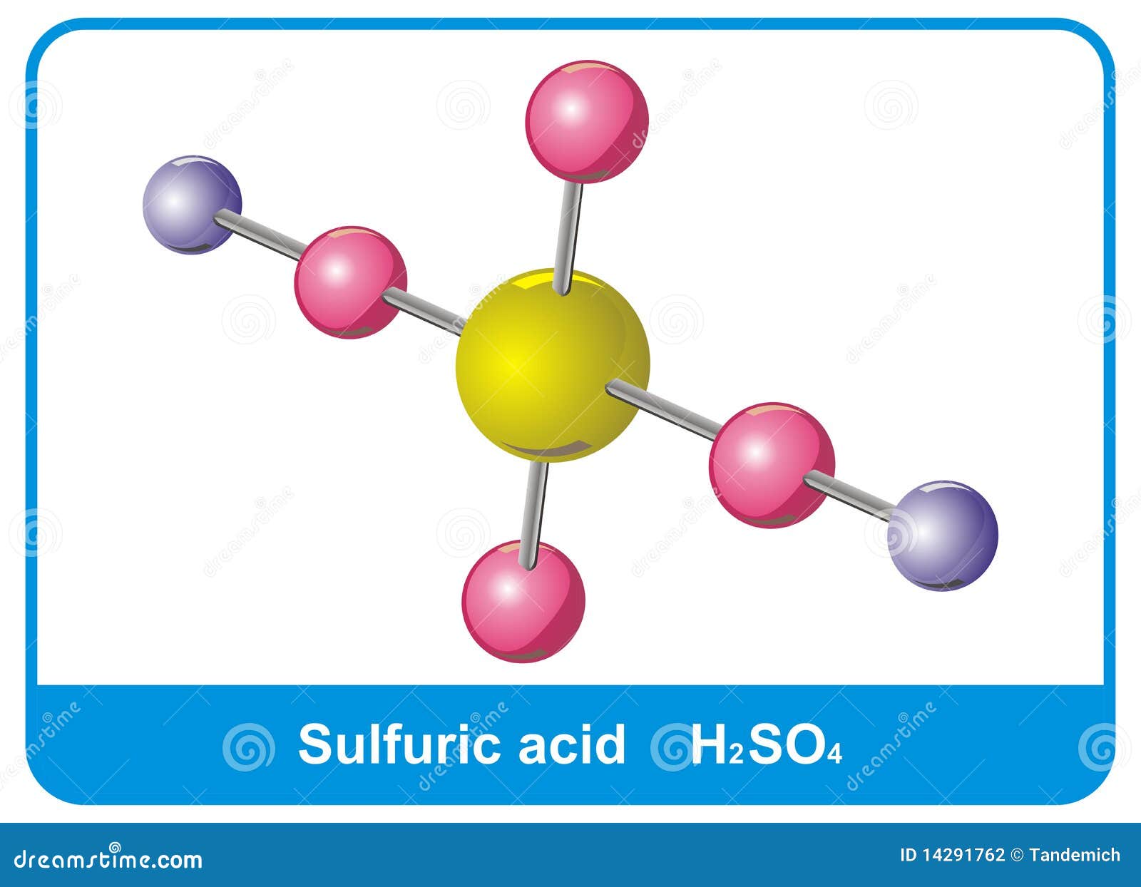 Molécule D'acide Sulfurique Illustration Stock - Illustration du ...