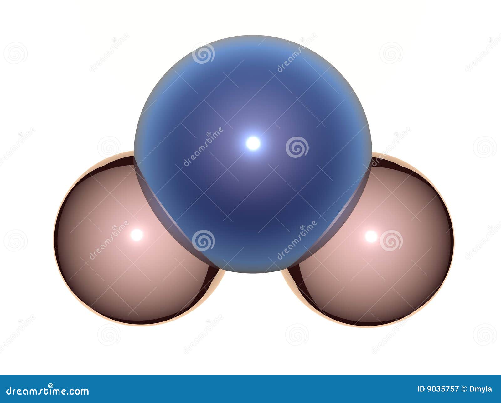 Molécule d'eau 3D H2O illustration stock. Illustration du rendez - 9035757