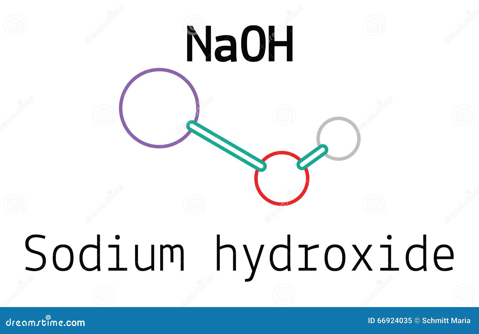 Molécule D'hydroxyde De Sodium De NaOH Illustration de Vecteur ...