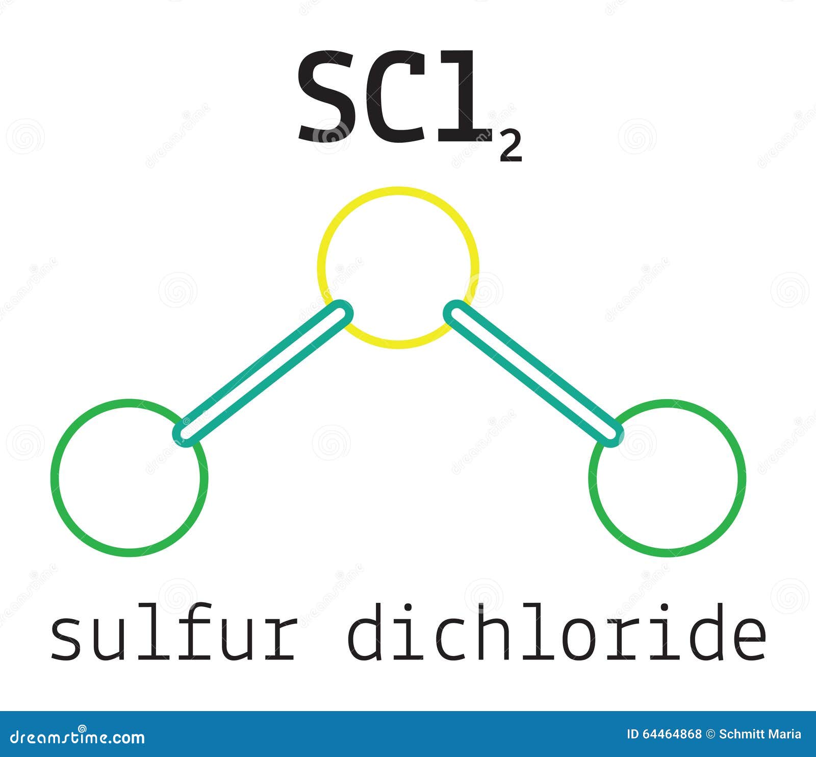 Molécule De Dichlorure De Soufre De Cl2S Illustration de Vecteur ...