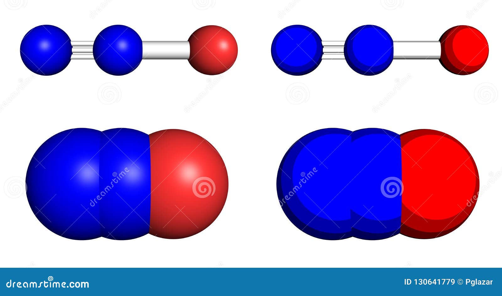 Molécules De Protoxyde D'azote Illustration Stock - Illustration du ...