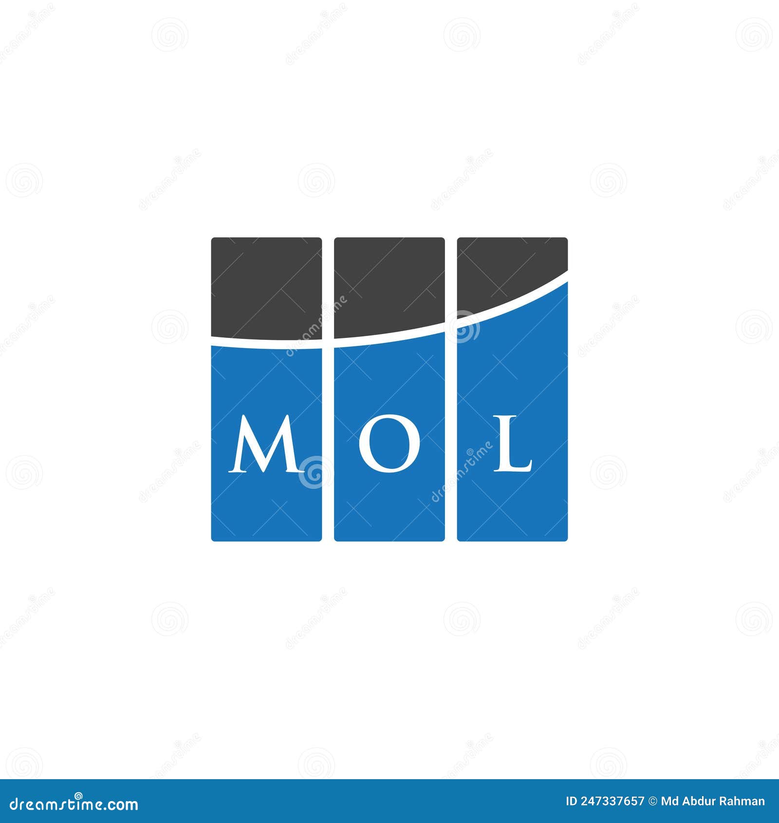 MOL Letter Logo Design On WHITE Background. MOL Creative Initials ...