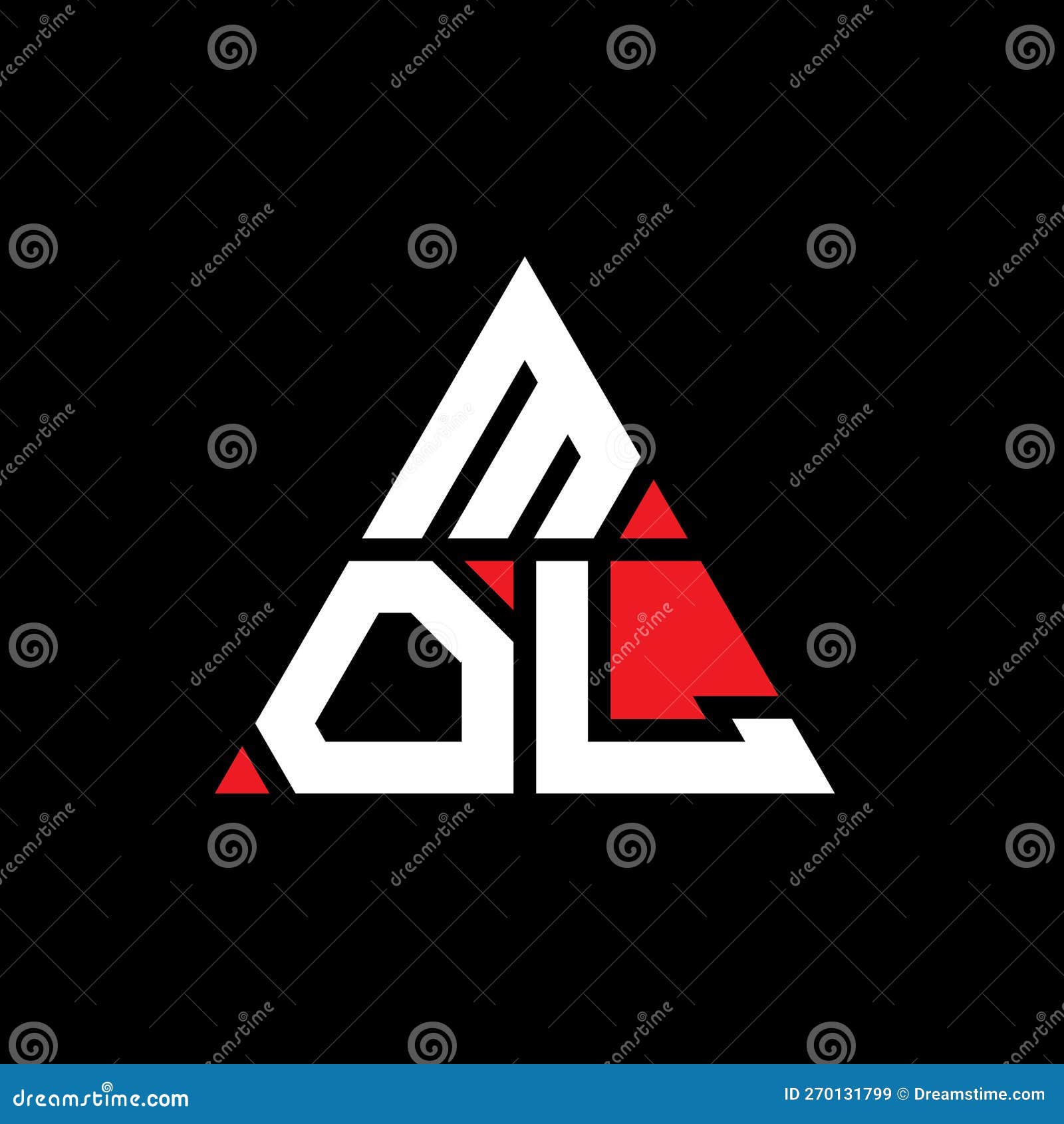 MOL Triangle Letter Logo Design With Triangle Shape. MOL Triangle Logo ...