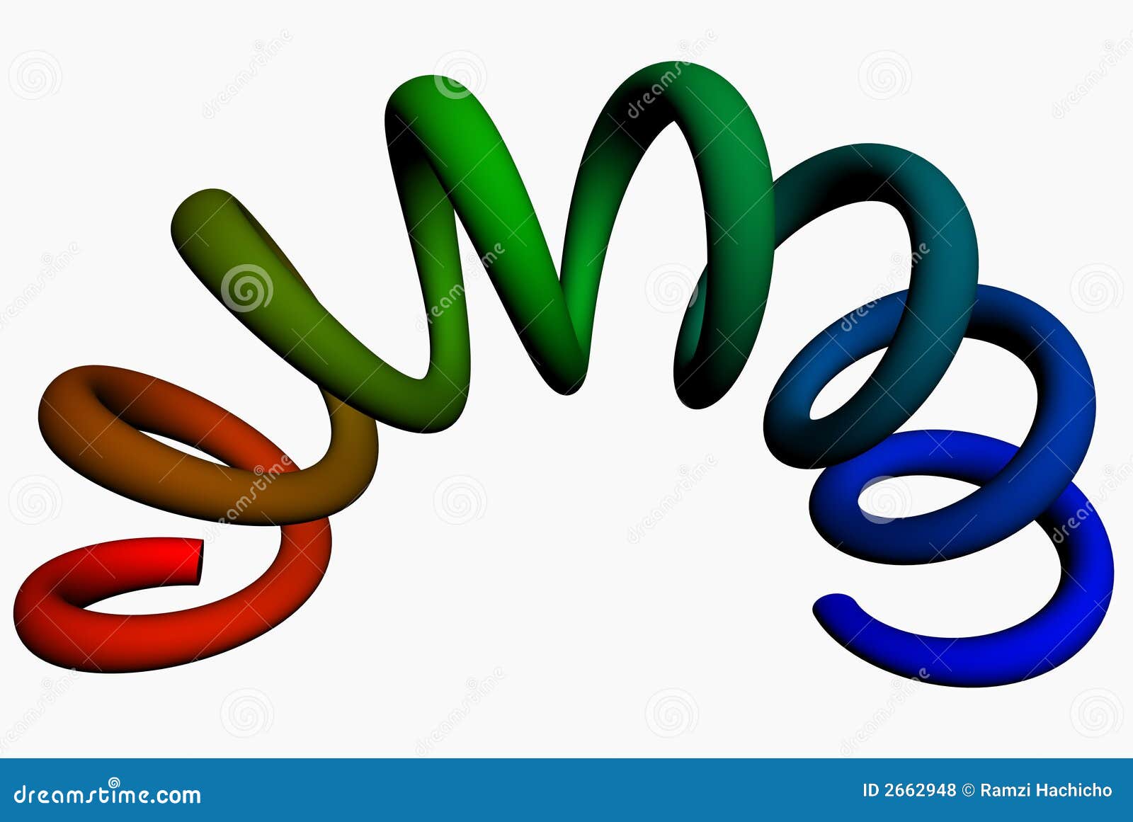 Mola 3d alongada colorida ilustração stock. Ilustração de equipamento ...