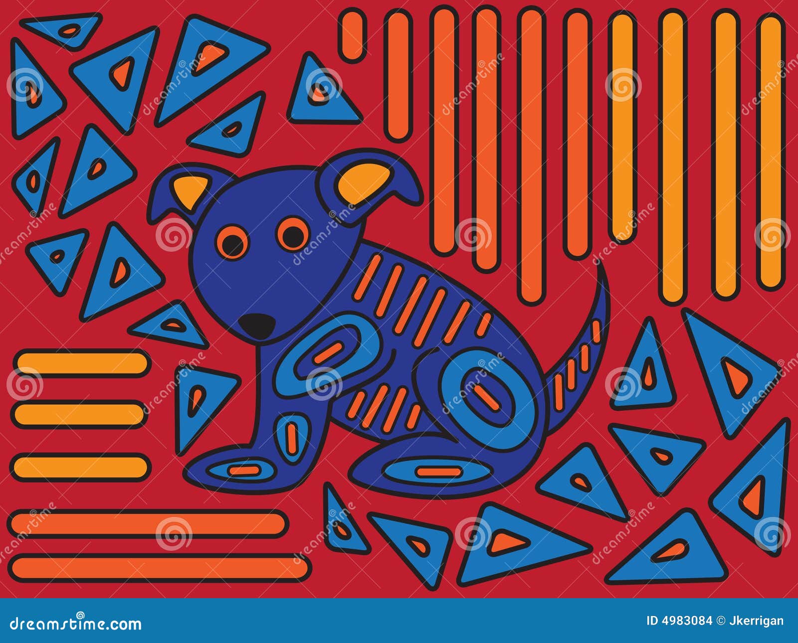 Mola Dog Design stock vector. Illustration of symbolic - 4983084