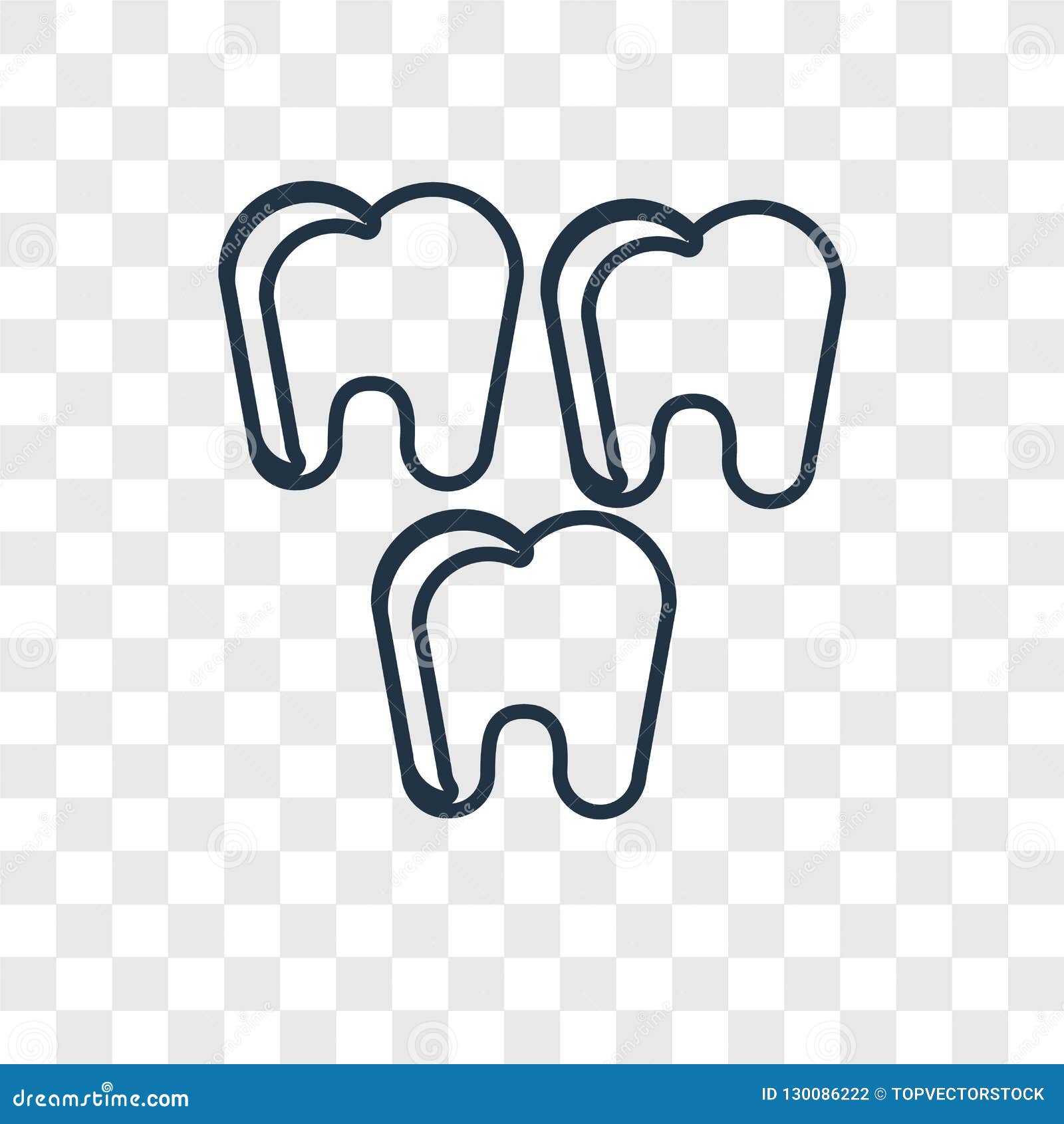 Molar Concept Vector Linear Icon Isolated on Transparent Background ...