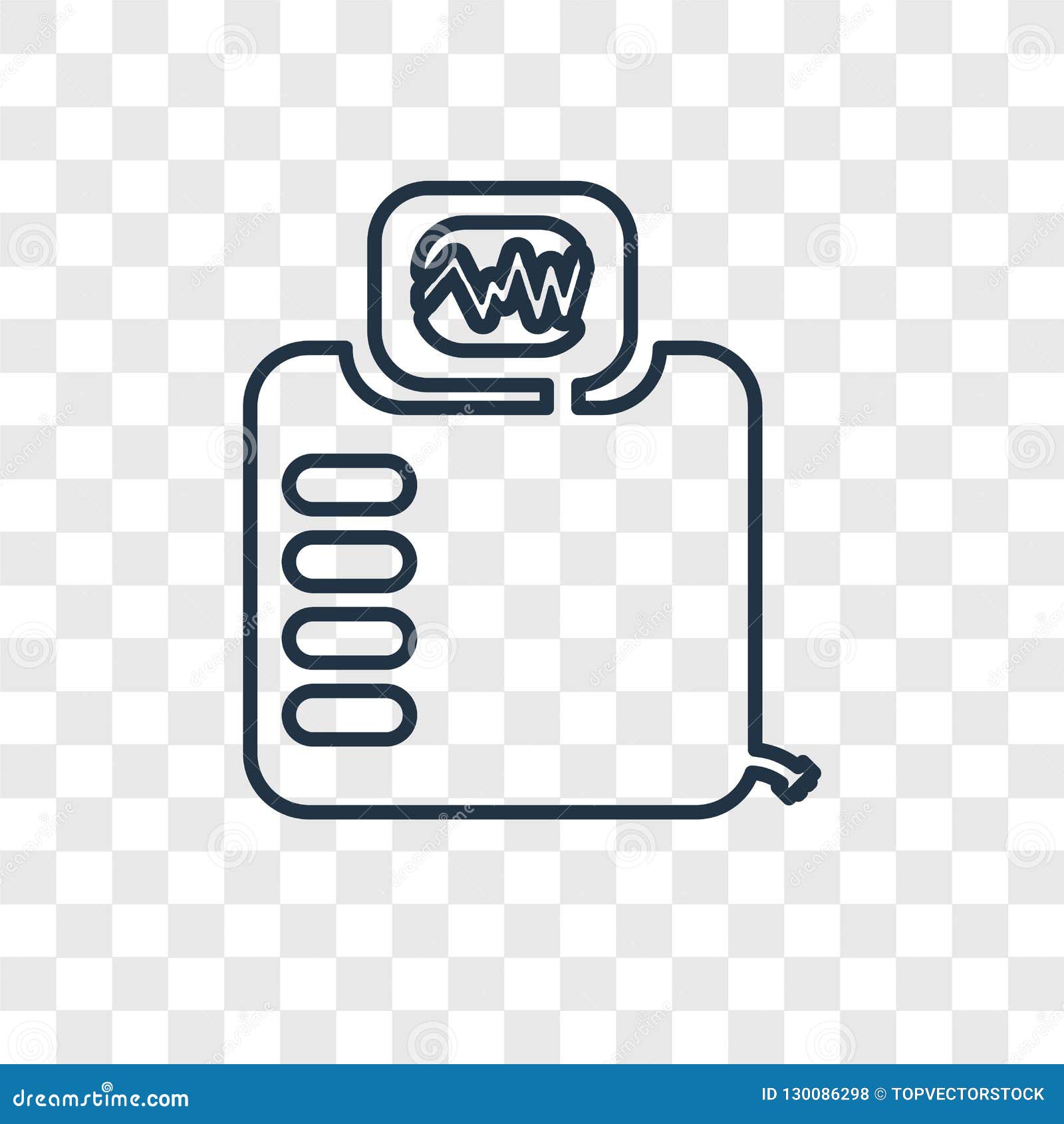 Molar Concept Vector Linear Icon Isolated on Transparent Background ...