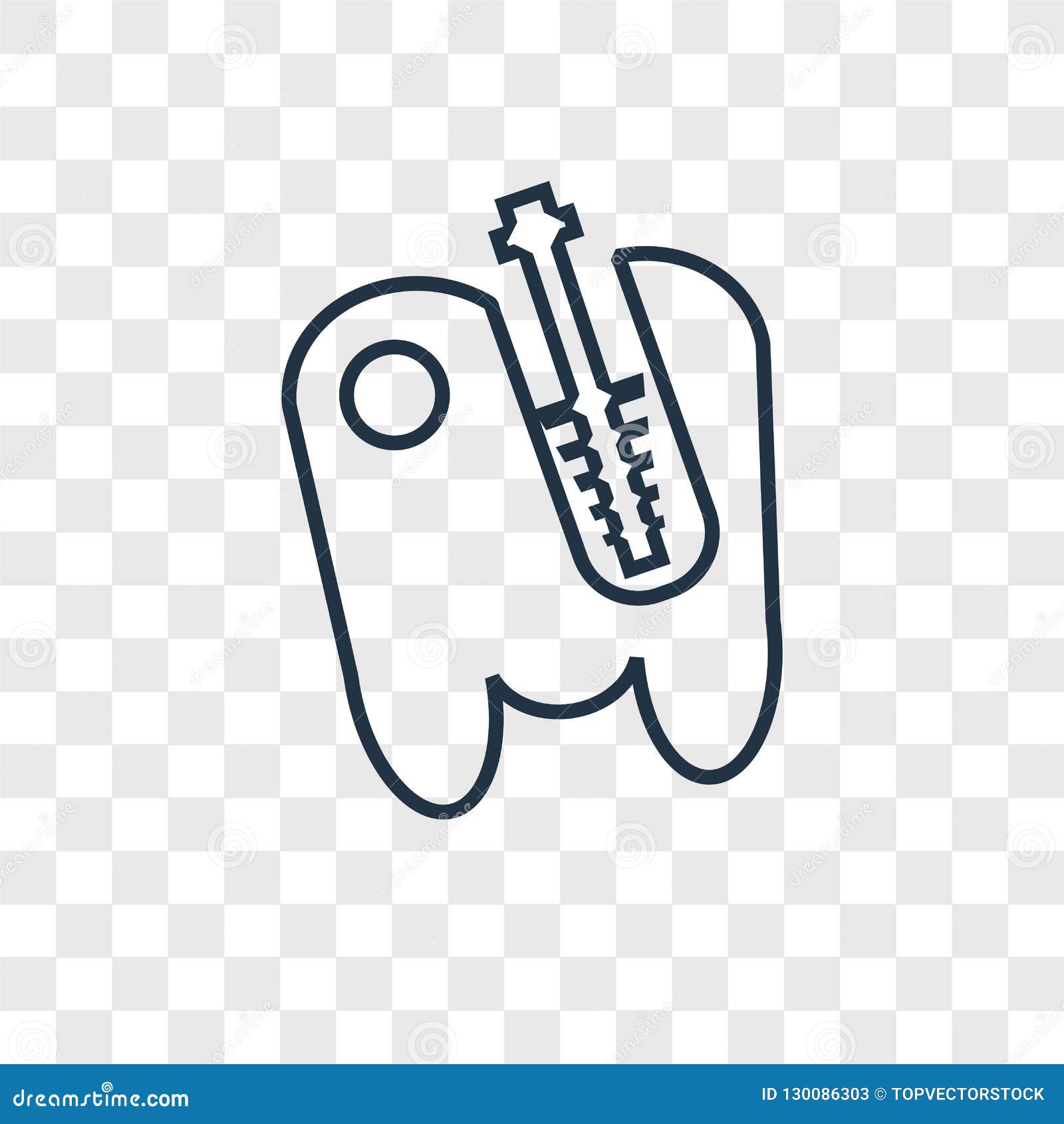 Molar Concept Vector Linear Icon Isolated on Transparent Background ...