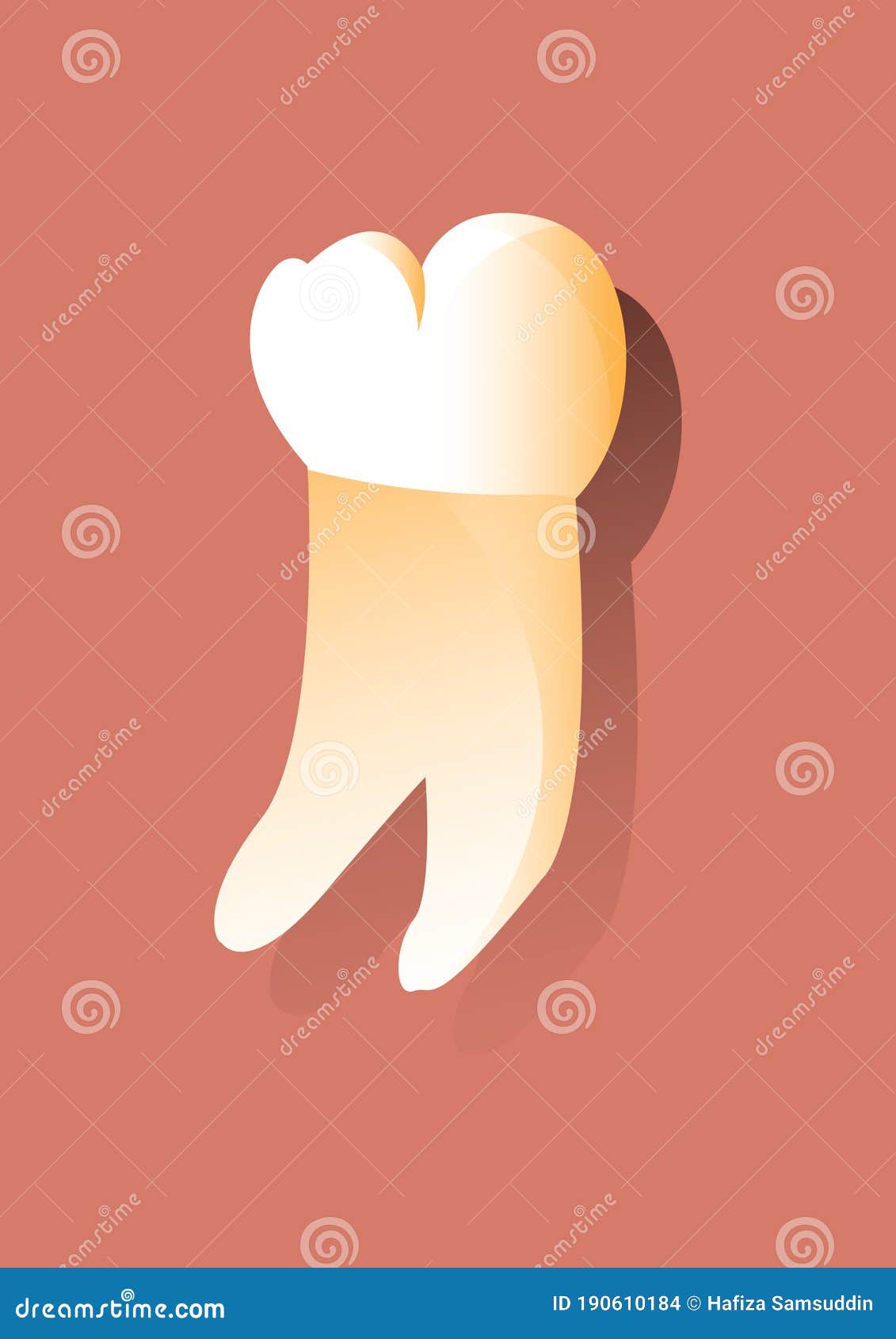 Molar Tooth. Vector Illustration Decorative Design Stock Vector ...