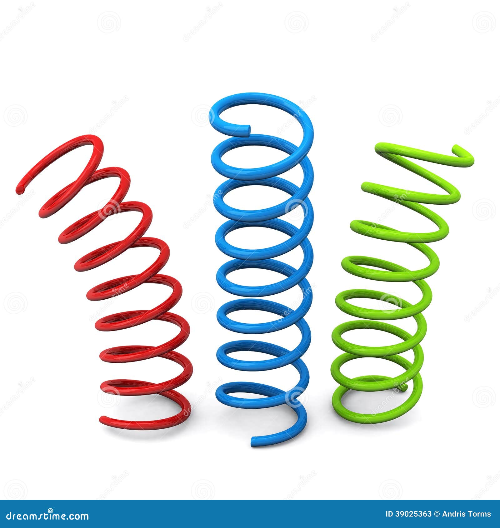 Molas coloridas, 3d ilustração stock. Ilustração de físico - 39025363