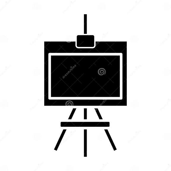 Molbert Icon, Vector Illustration, Black Sign on Isolated Background ...