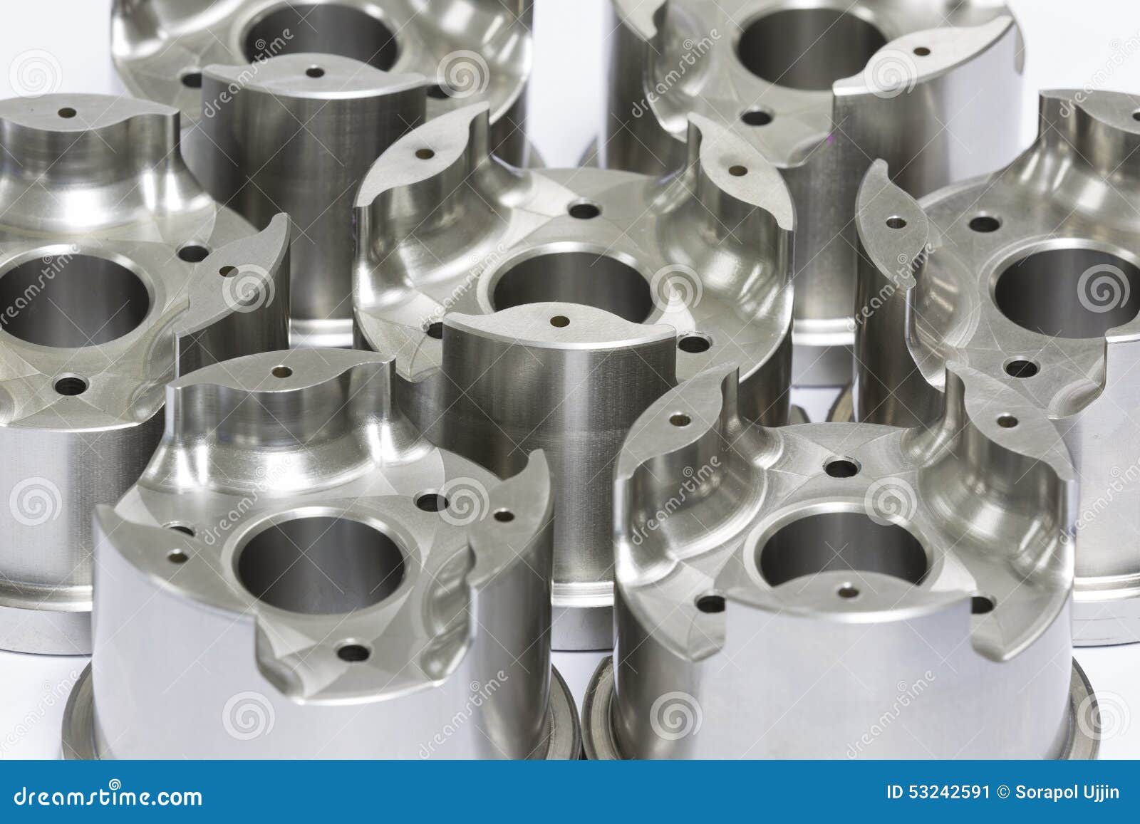 Mold and Die Parts Machining by CNC Stock Image - Image of shiny ...