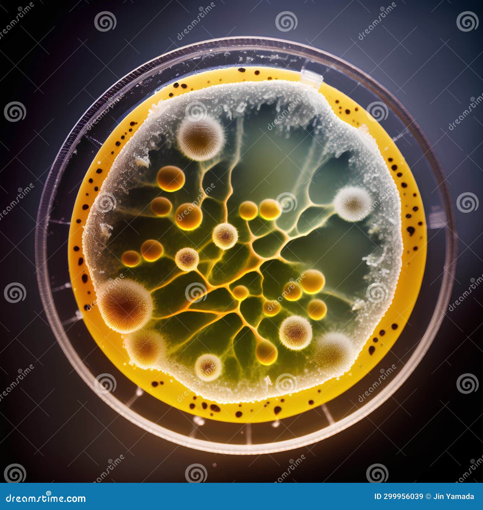 Mold Growing on Agar Plate in Laboratory. 3D Rendering Stock ...