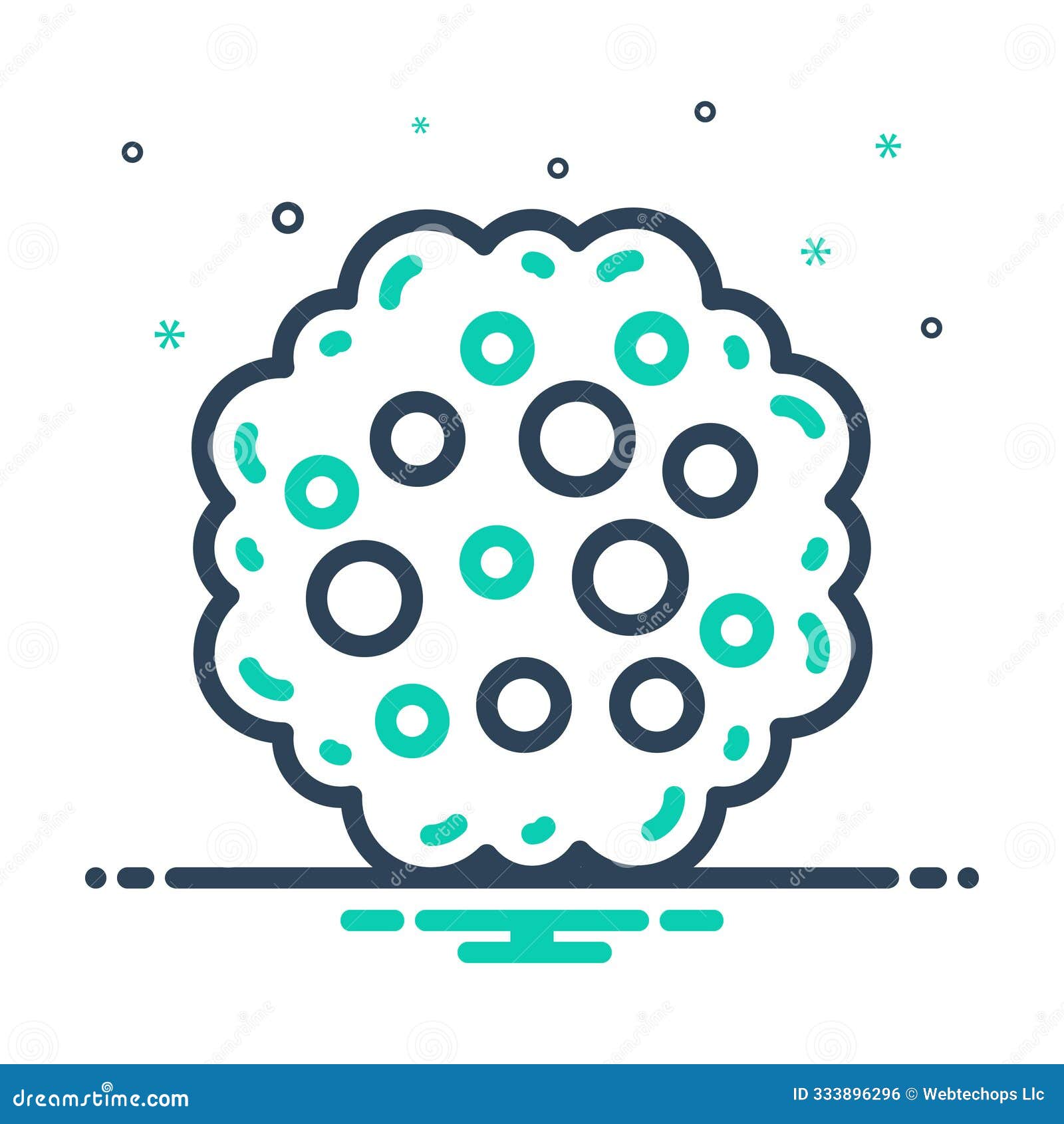Mix Icon for Mold, Dangerous and Disease Stock Illustration ...