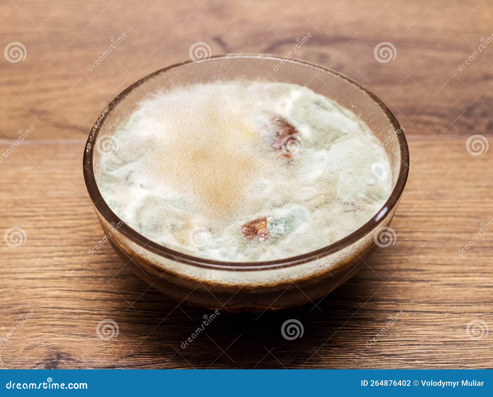 Mold on Jam in a Glass Plate. Moldy Food in the Plate Stock Photo ...