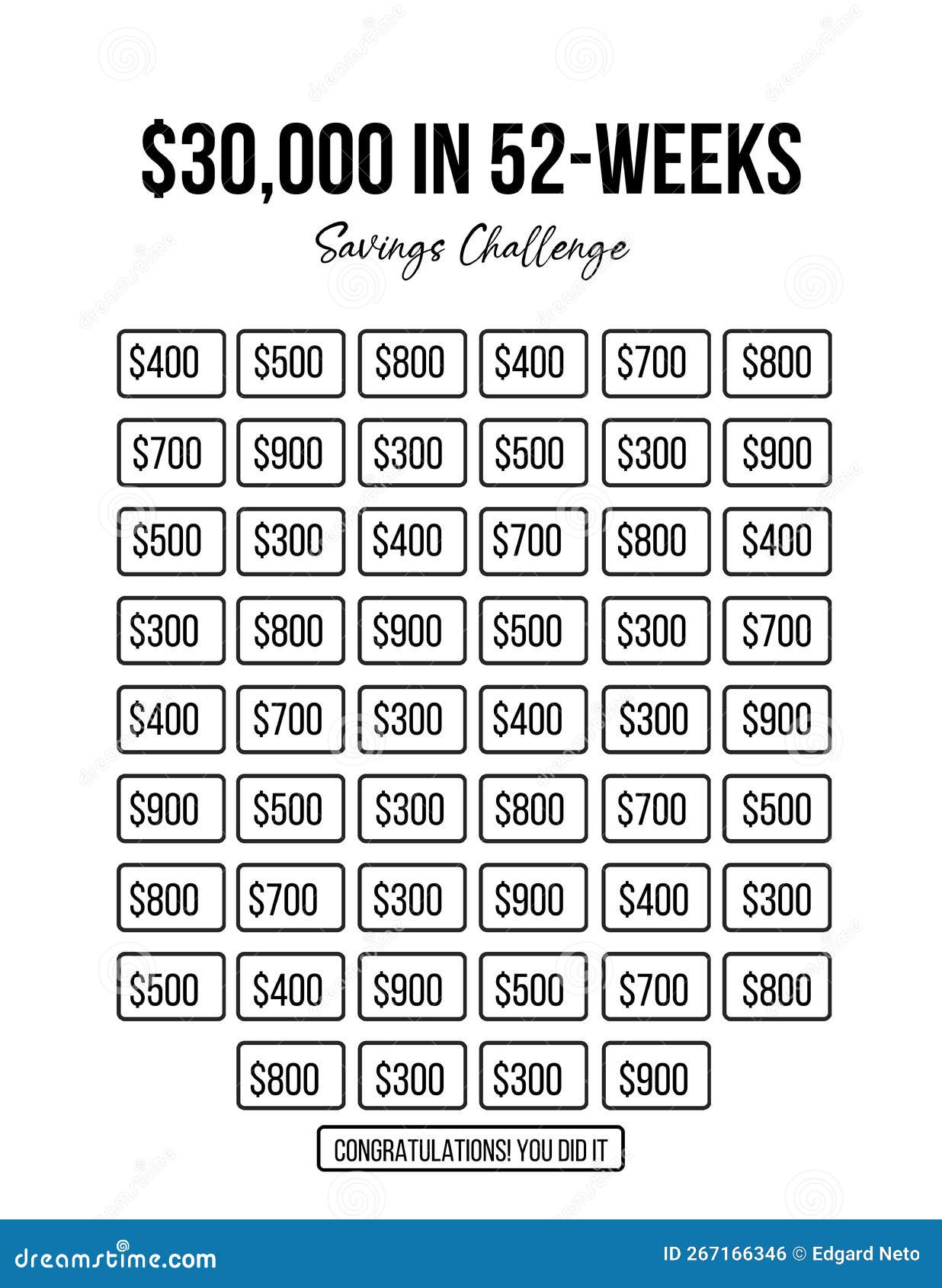 Save Money Challenge, 30000 Savings Challenge, Monthly Budget Tracker ...