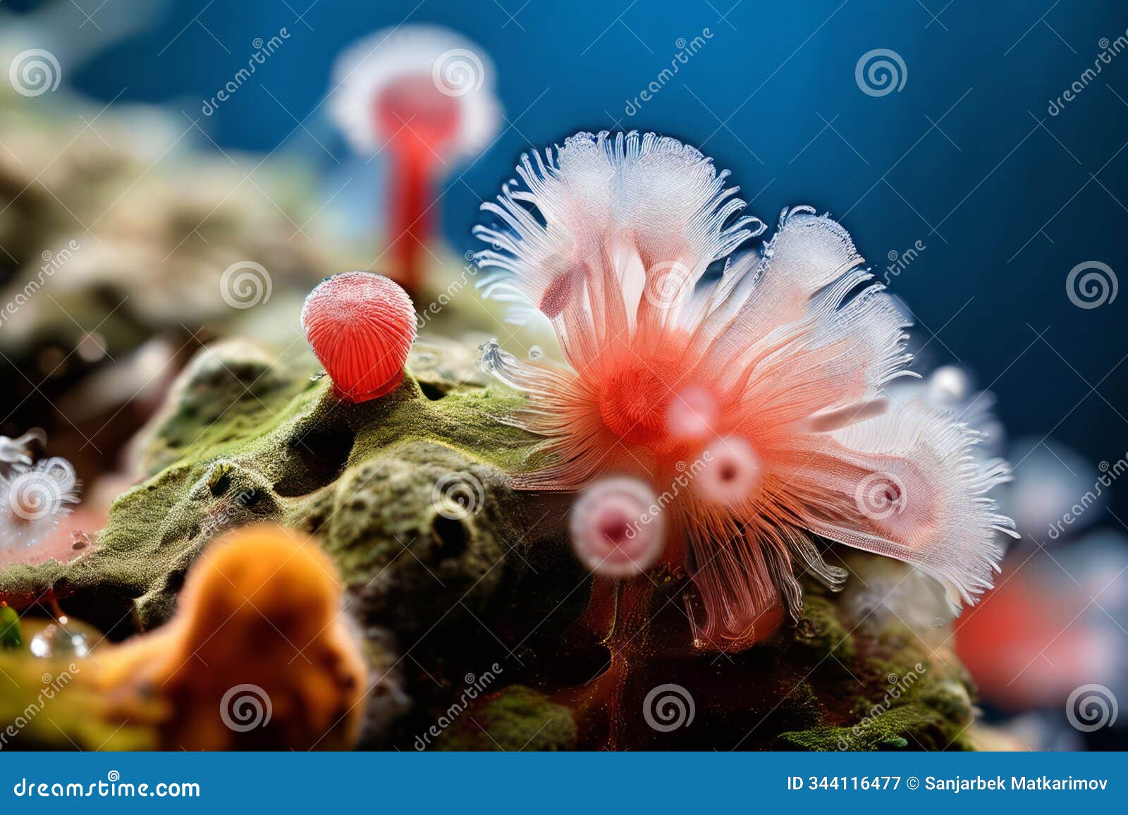 Mold Spores Microscopic View Of Various Mold Spore Structures Stock ...