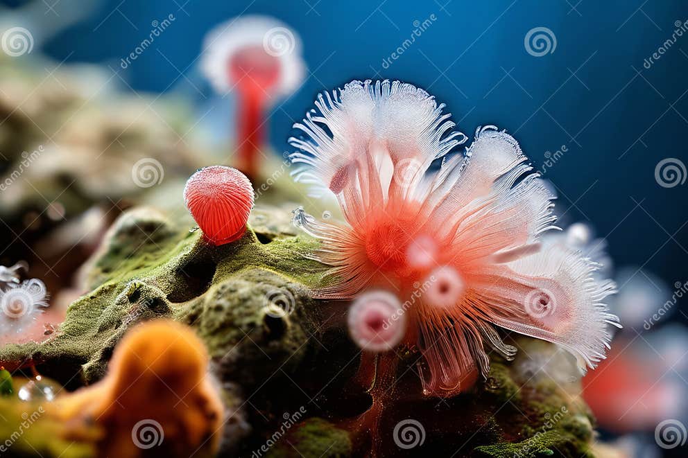Mold Spores Microscopic View of Various Mold Spore Structures Stock ...