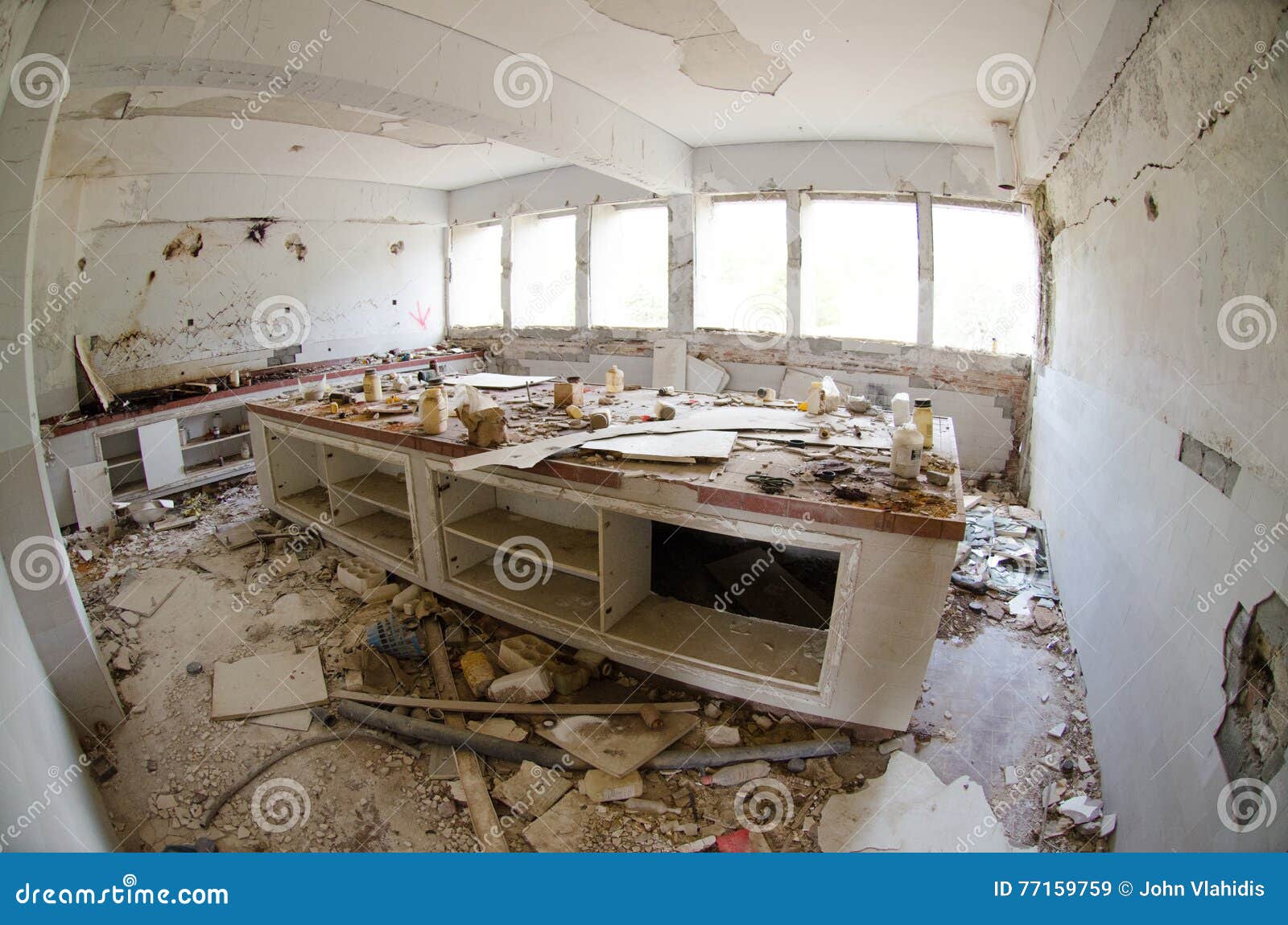 Wall With Mold Stain Due To Air Conditioner Leakage. Mildew Stains And ...