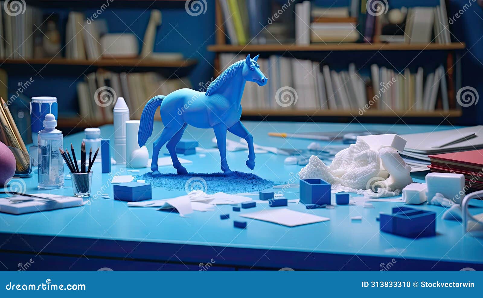 Moldable blue tack stock illustration. Illustration of adhesive - 313833310