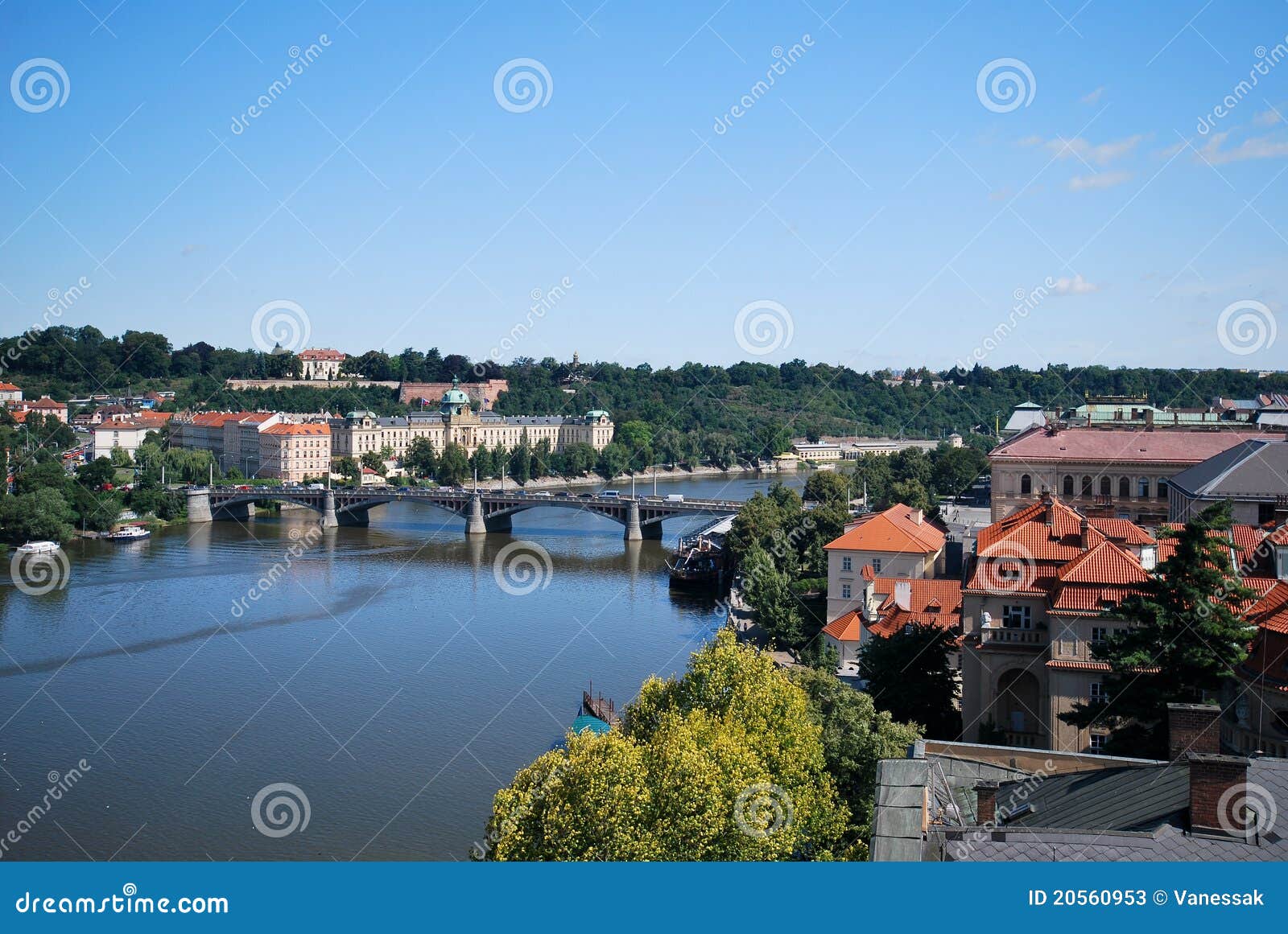 The Moldau in Prague stock image. Image of east, stone - 20560953