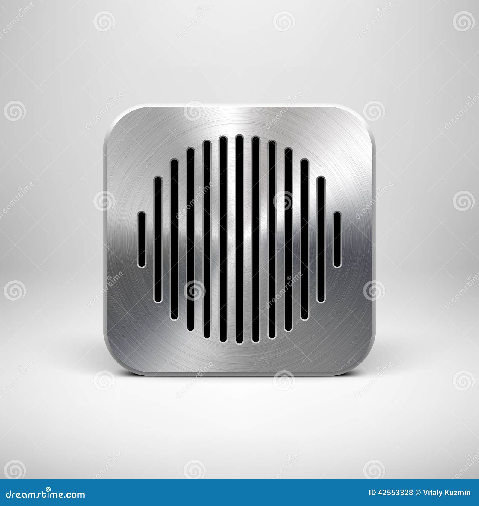 Molde Abstrato Do ícone Do App Com Textura Do Metal Ilustração do Vetor ...