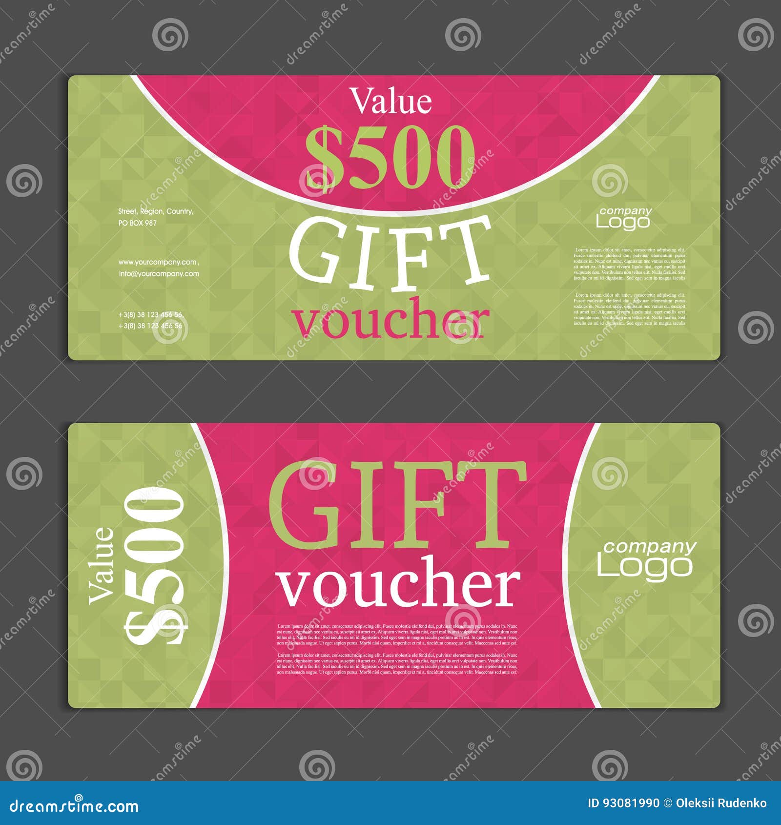 Molde Do Comprovante De Presente Ilustração do Vetor - Ilustração de ...